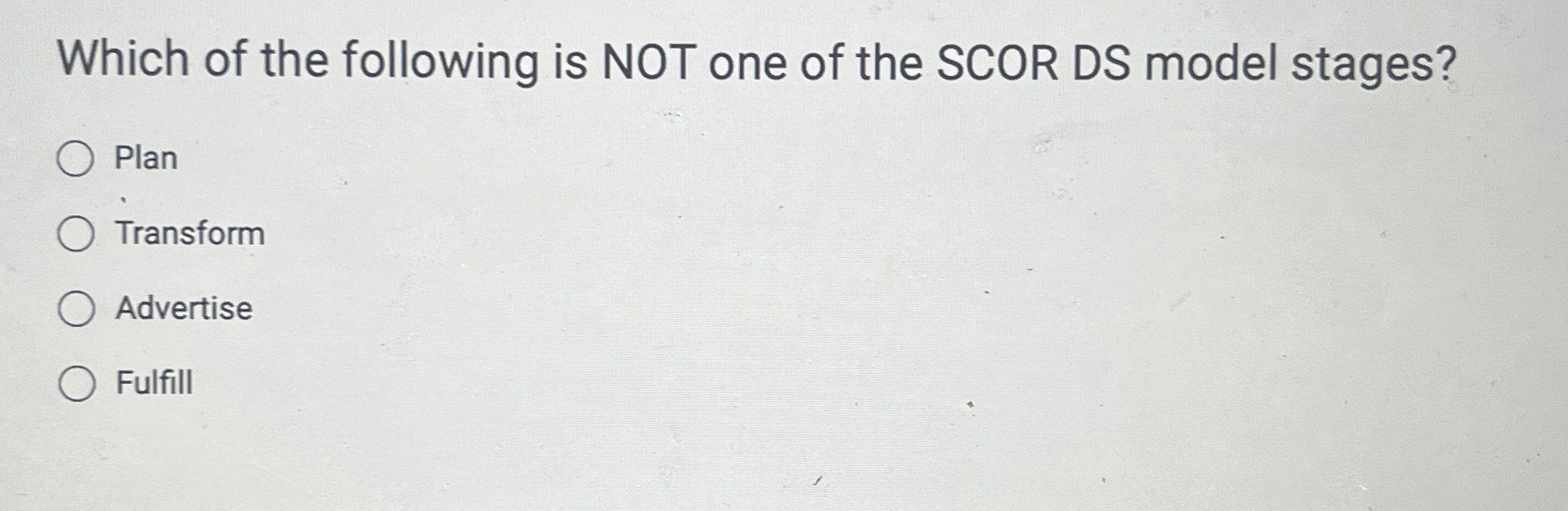 Solved Which of the following is NOT one of the SCOR DS | Chegg.com