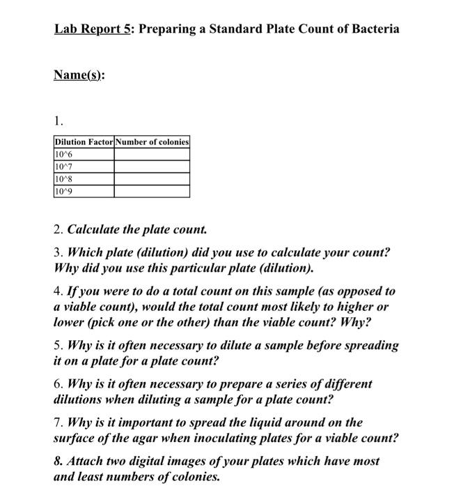 microbiology forget one and 2 but do the rest of fir | Chegg.com