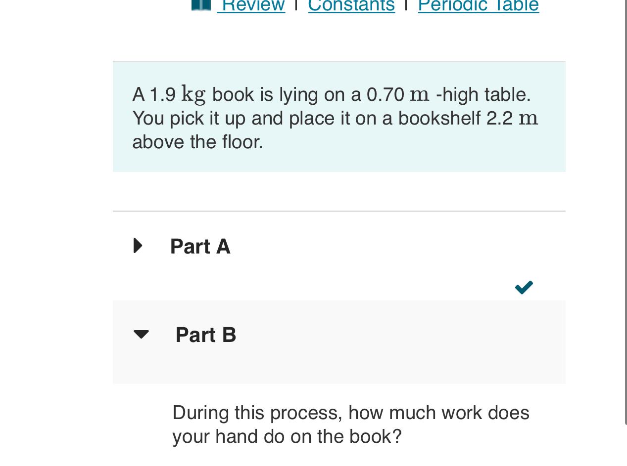 Solved A 1.9kg ﻿book is lying on a 0.70m-high table. You | Chegg.com