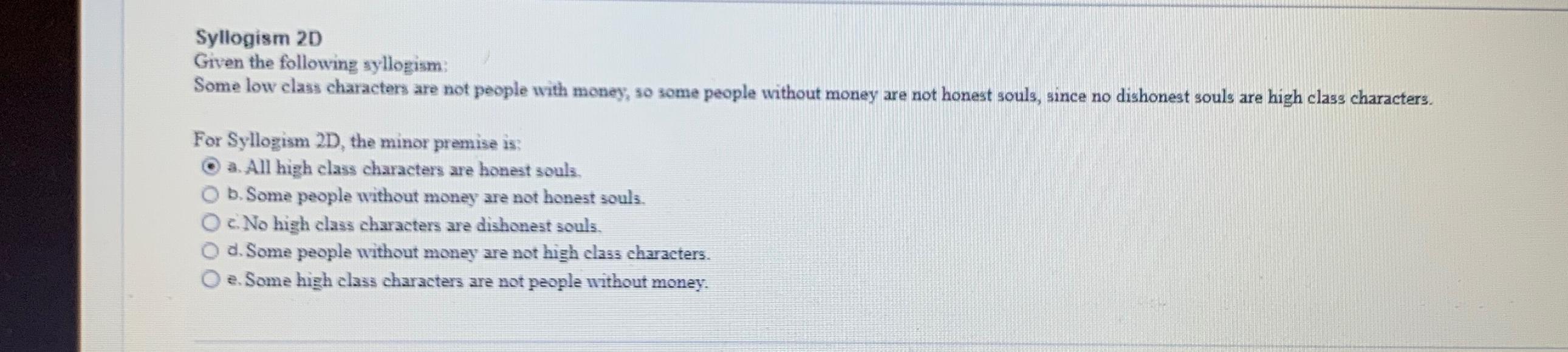 Solved Syllogism 2DGiven the following syllogism:Some low | Chegg.com