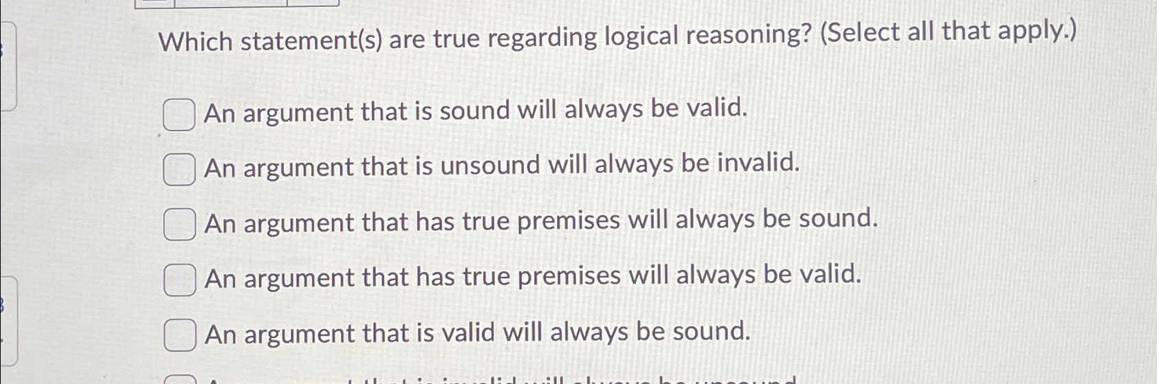 Solved Which statement(s) ﻿are true regarding logical | Chegg.com