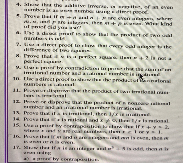 Solved 4. Show that the additive inverse, or negative, of an | Chegg.com