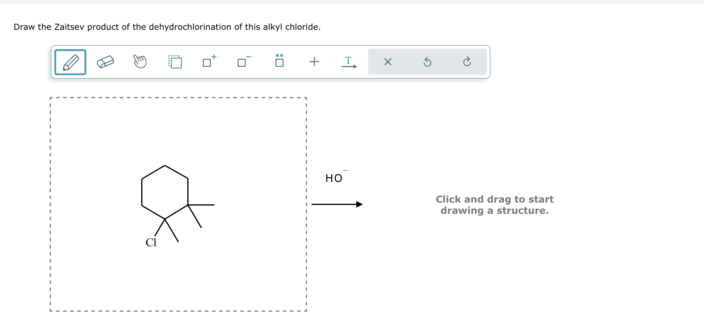 Solved Draw the Zaitsev product of the dehydrochlorination | Chegg.com