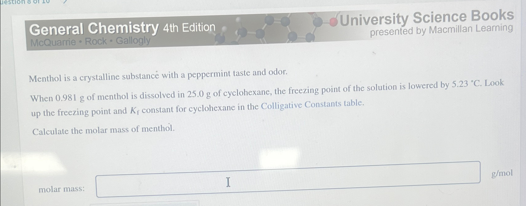 Solved General Chemistry 4th EditionMcQuarrie * ﻿Rock * | Chegg.com