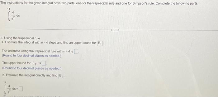 Solved The instructions for the given integral have two | Chegg.com