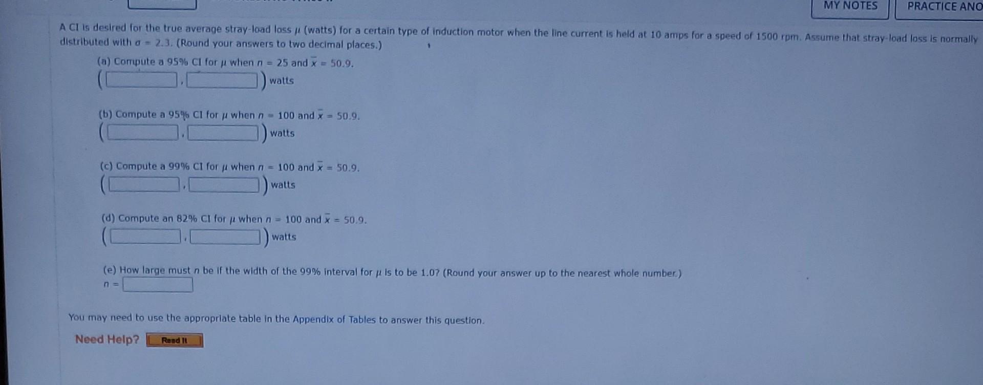 Solved distributed with a=2.3. (Round your answers to two | Chegg.com