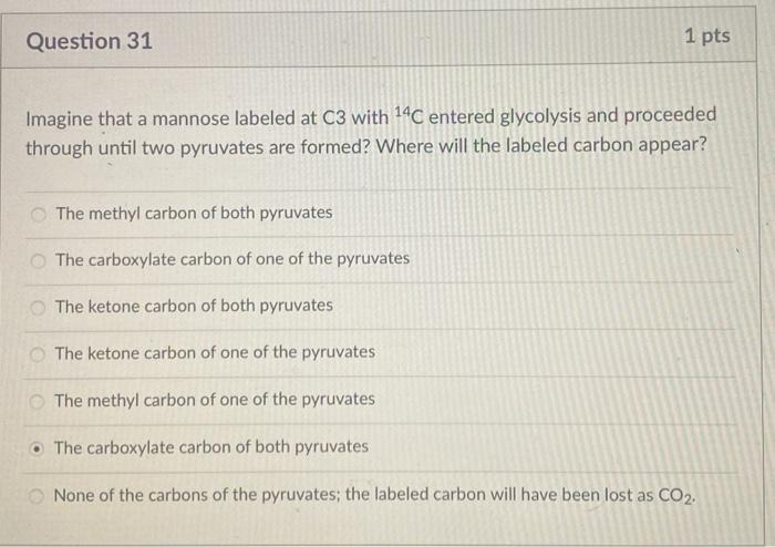 Solved Imagine that a mannose labeled at C3 with 14C entered | Chegg.com