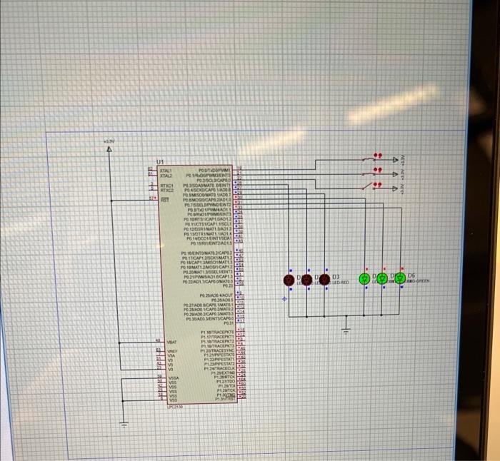 Solved Write A Code For Lpc2138 To Blink The 3 Red Leds When 