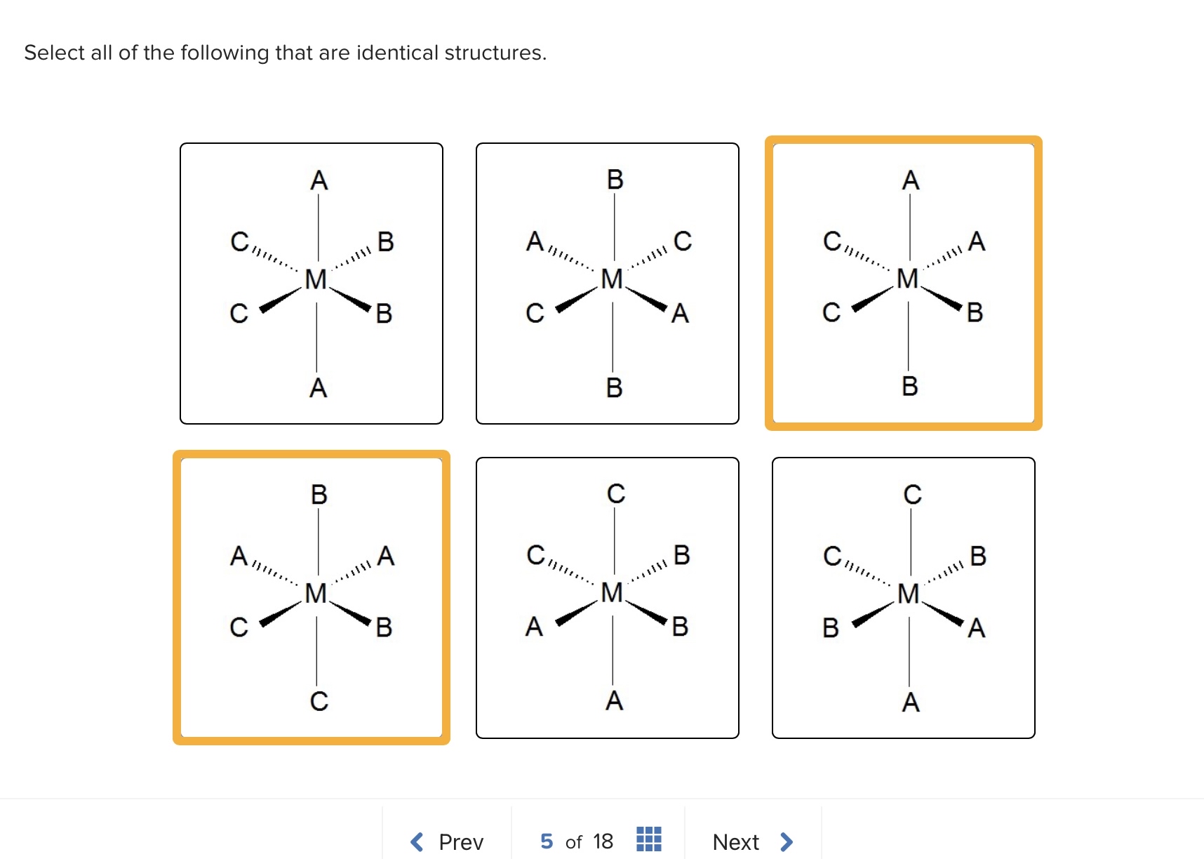 Solved Select all of the following that are identical | Chegg.com