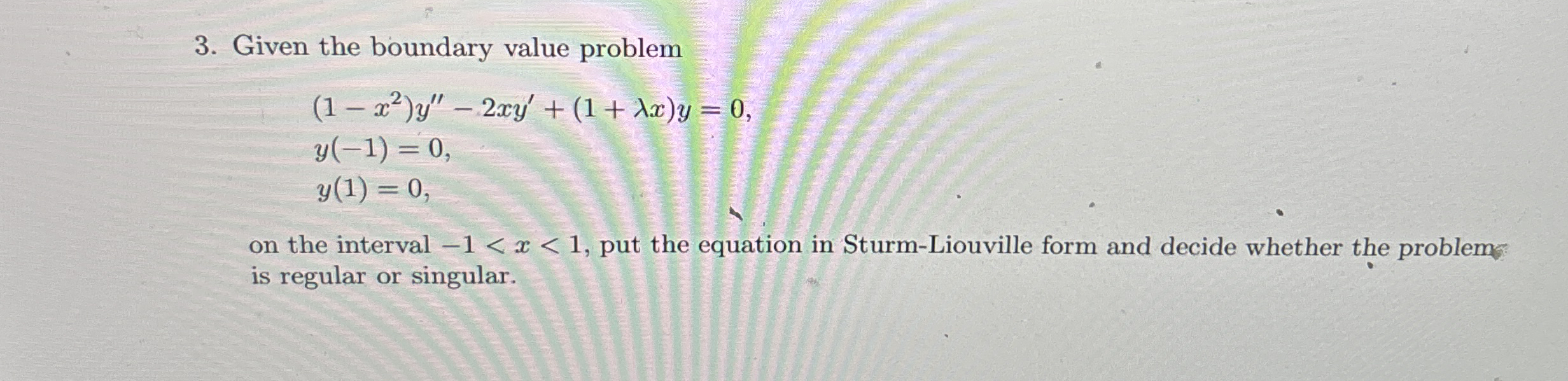 Solved Given the boundary value | Chegg.com