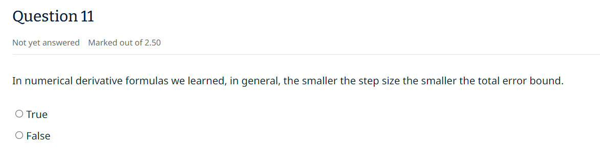Solved In numerical derivative formulas we learned, in | Chegg.com