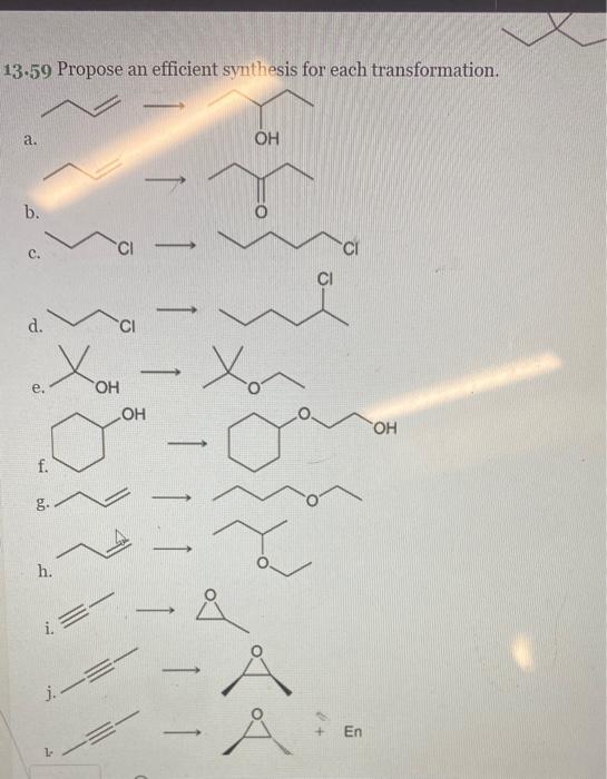 Solved 13.59 Propose an efficient synthesis for each | Chegg.com