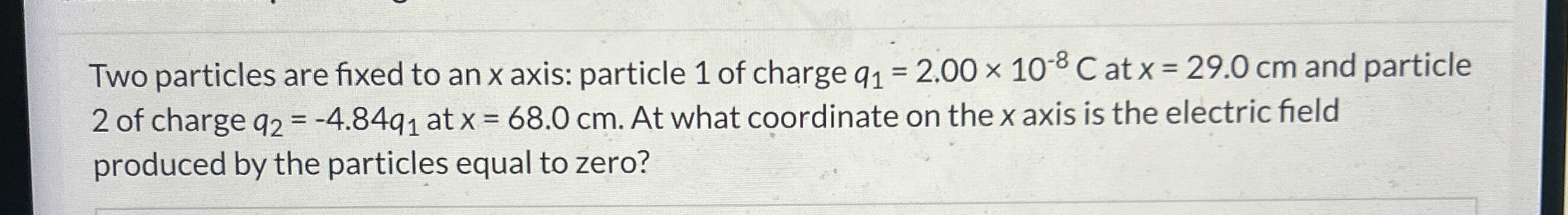 Solved Two particles are fixed to an x ﻿axis: particle 1 ﻿of | Chegg.com