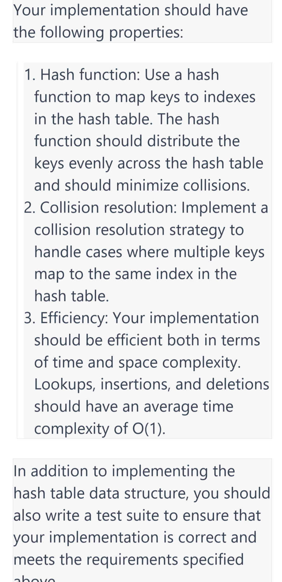 Solved Your Task Is To Implement A Hash Table Data Structure 4189