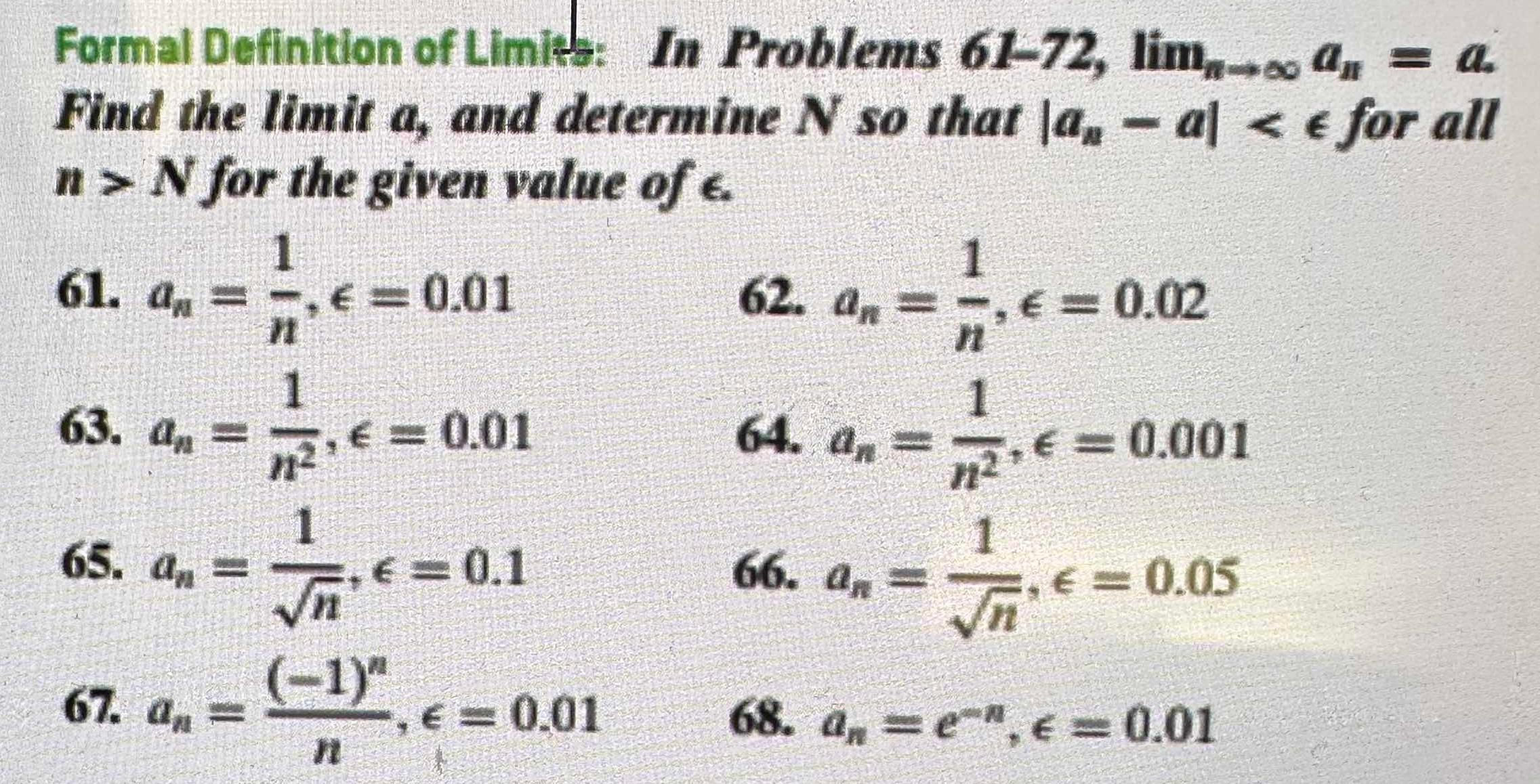 Solved Formal Definition of Limits: In Problems | Chegg.com