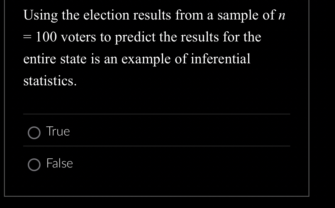 Using the election results from a sample of n =100 | Chegg.com