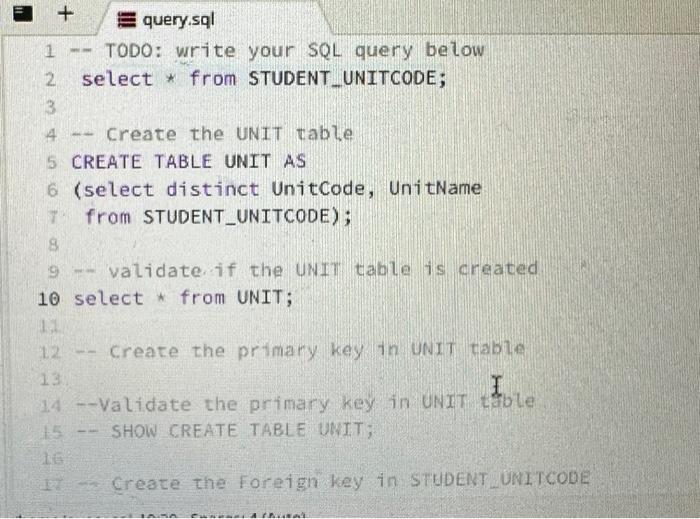 Solved Original Student_UnitCode Relations: New Relations: | Chegg.com