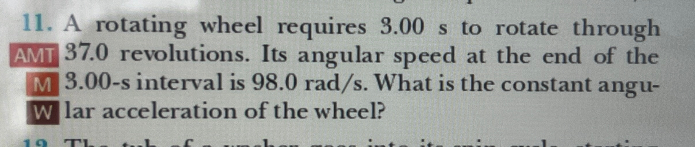 Solved A rotating wheel requires 3.00s ﻿to rotate through | Chegg.com