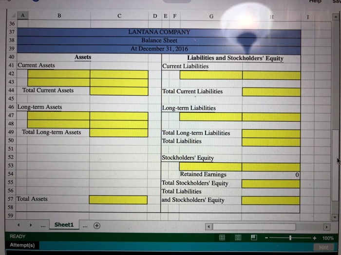 Solved Excel SIM: Preparing a classified balance sheet. 1. | Chegg.com