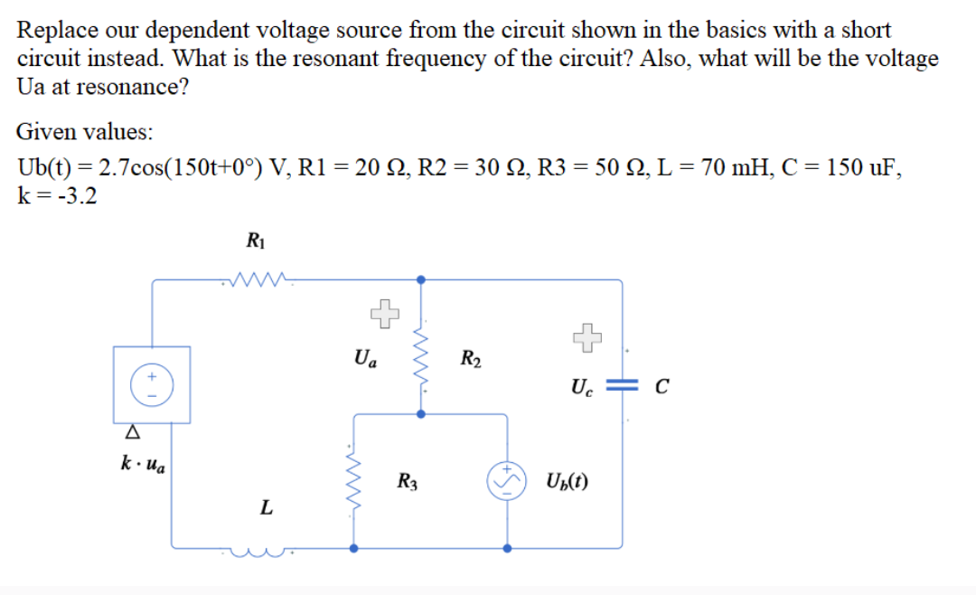Solved Hi! Can someone solve this? Replace our dependent | Chegg.com