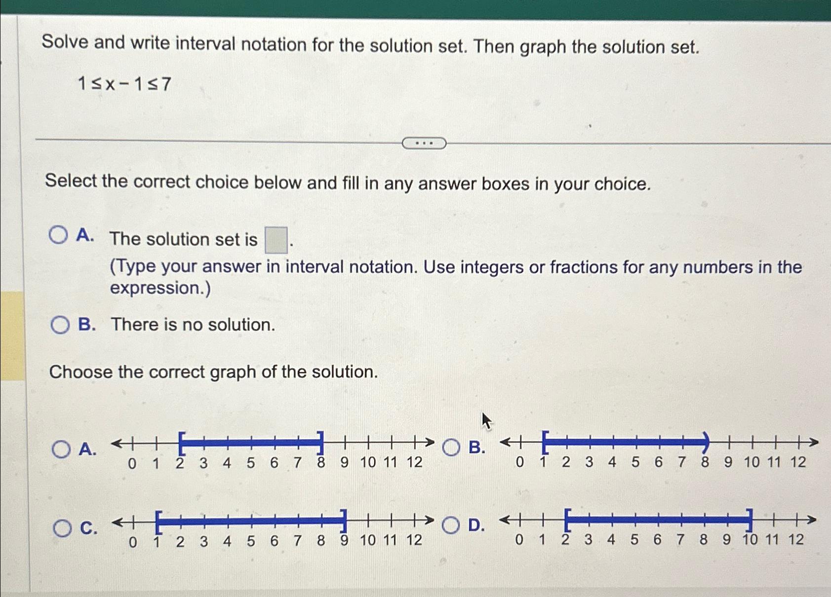 Solved Solve and write interval notation for the solution | Chegg.com