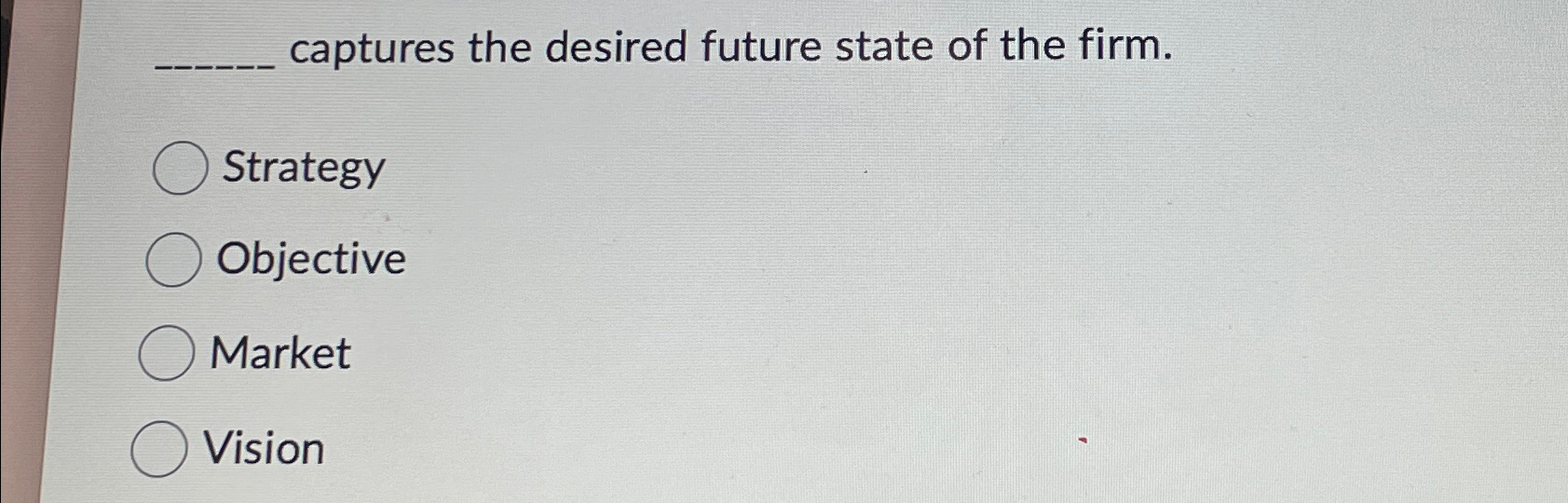 Solved captures the desired future state of the | Chegg.com