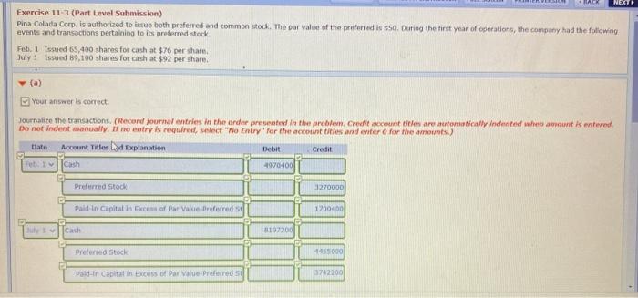 Solved RACK NEXT Exercise 11 3 (Part Level Submission) Pina | Chegg.com