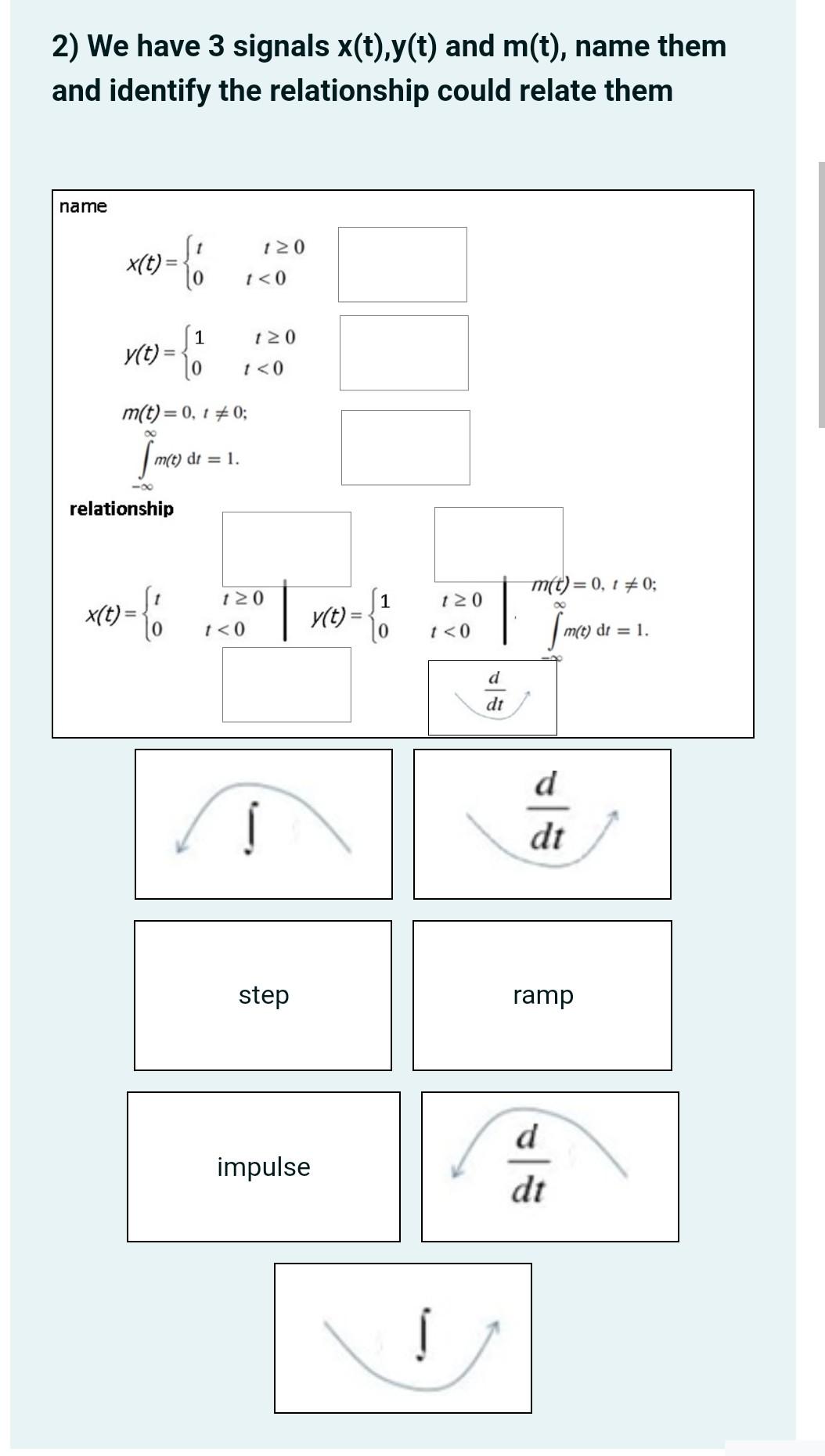 Solved 2) We have 3 signals x(t),y(t) and m(t), name them | Chegg.com