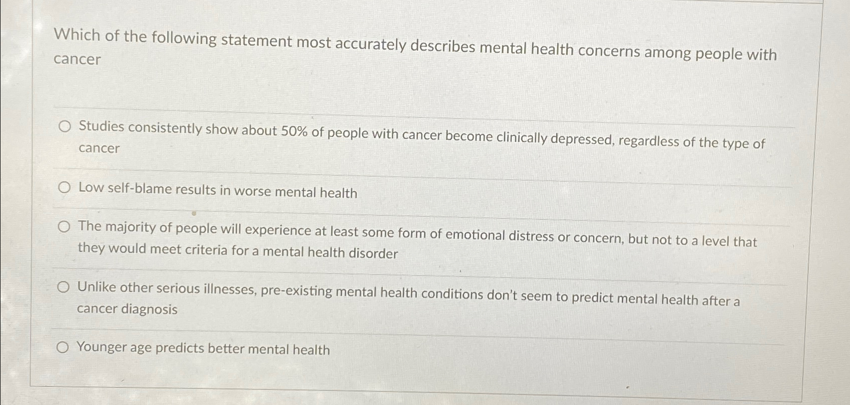 Solved Which of the following statement most accurately | Chegg.com