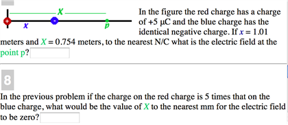 Solved In the figure the red charge has a charge of +5 mu | Chegg.com