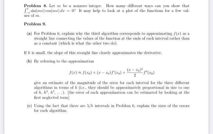 Solved Problem 8. Let m be a nonzero integer. How many | Chegg.com
