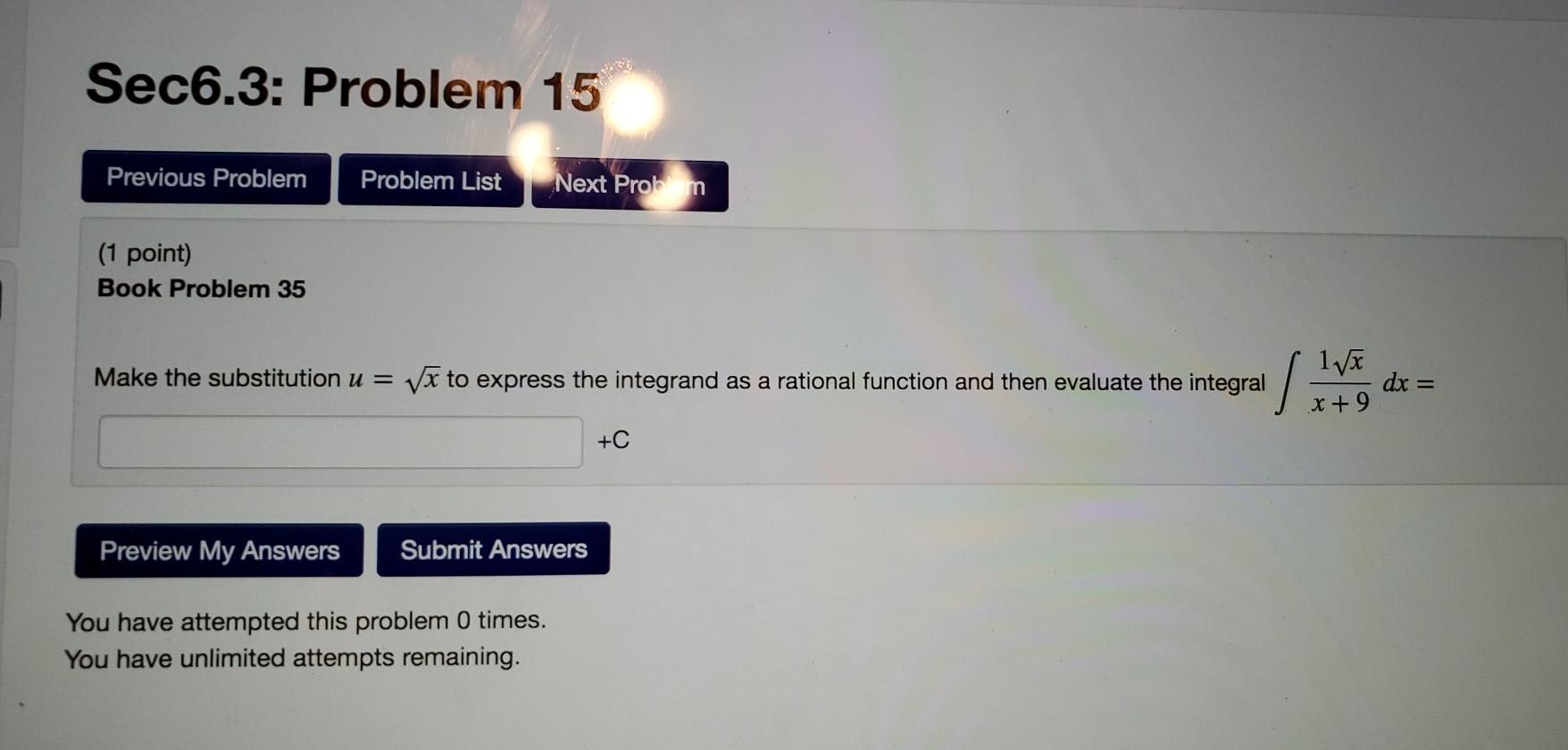 Solved Sec6.3: Problem 15 Previous Problem Problem List Next | Chegg.com