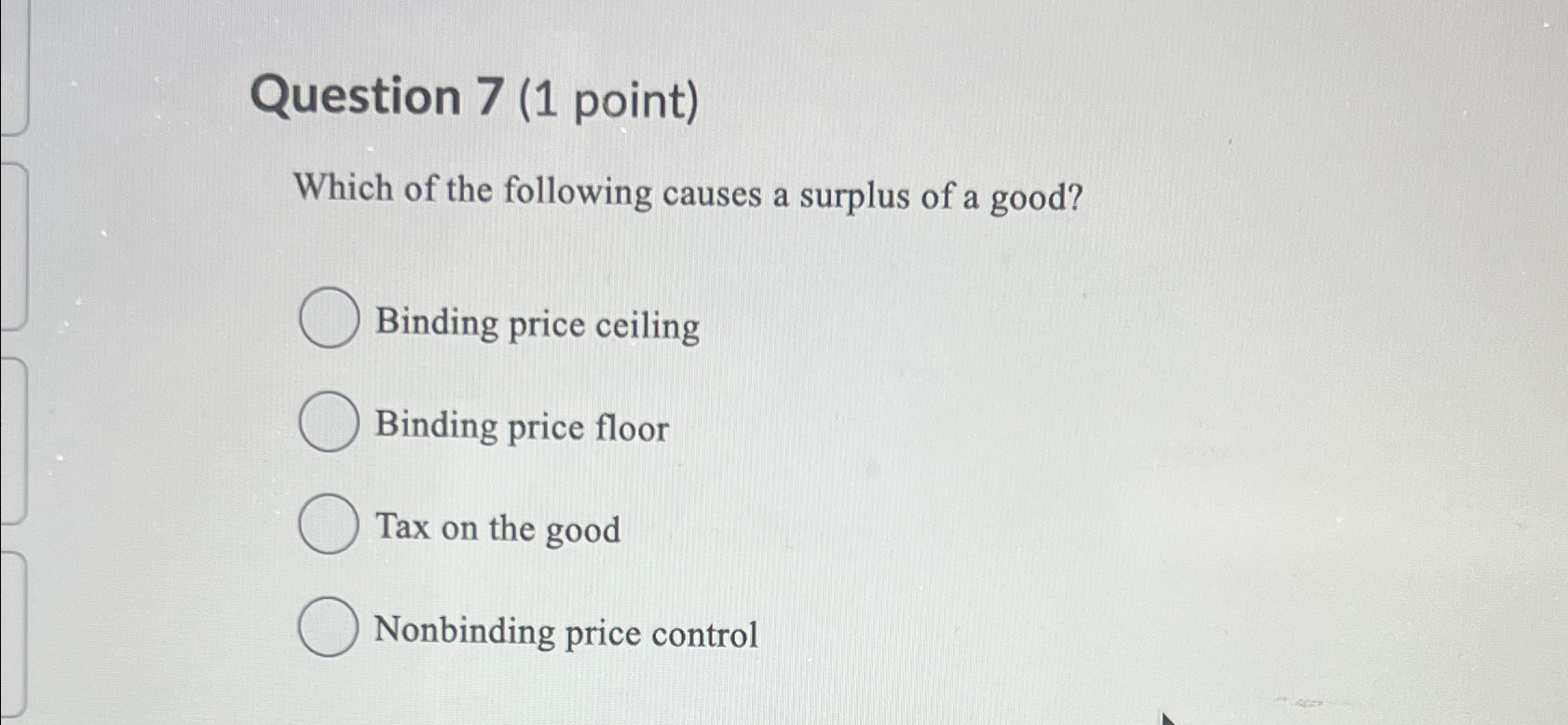 Solved Question 7 (1 ﻿point)Which of the following causes a | Chegg.com