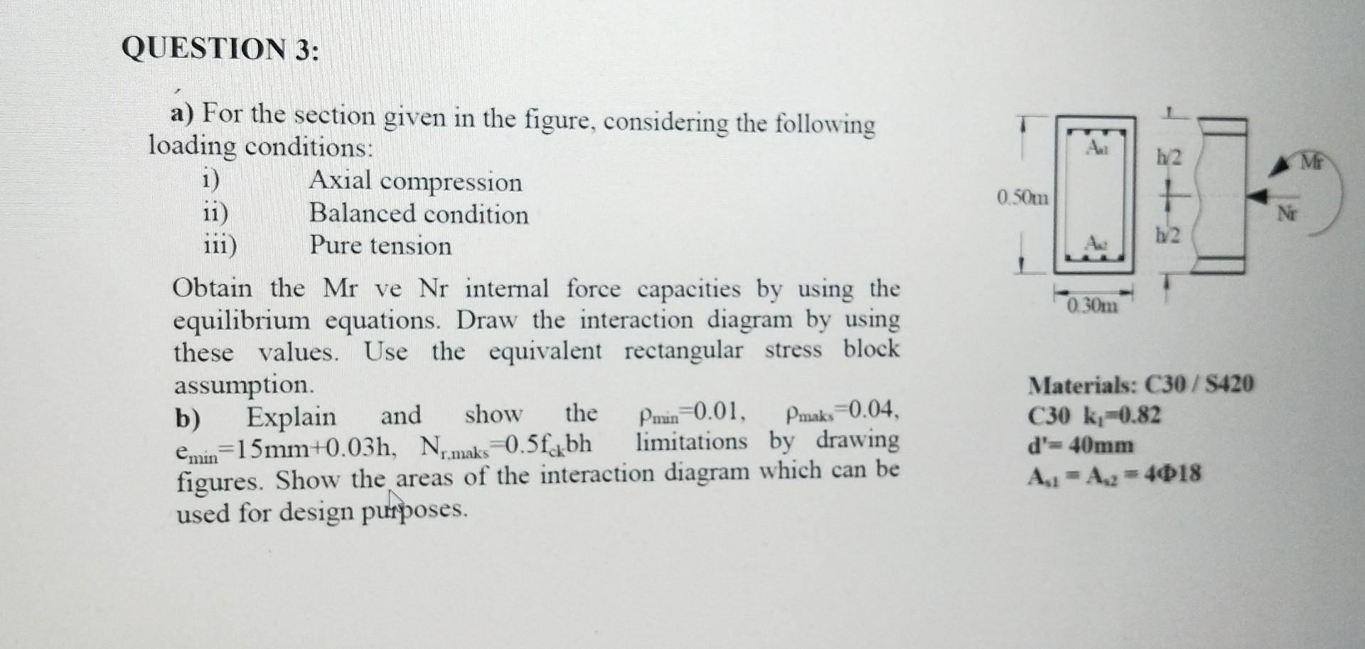 a) For the section given in the figure, considering | Chegg.com