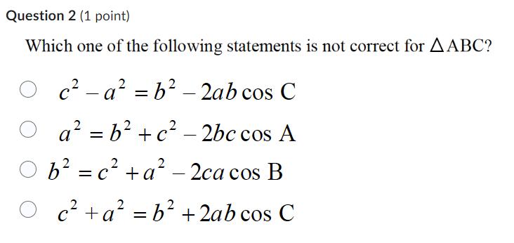 Solved Which one of the following statements is not correct | Chegg.com