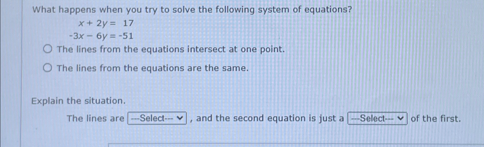 What happens when you try to solve the following | Chegg.com