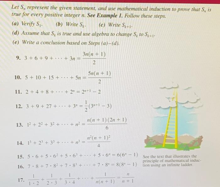 Solved Let S represent the given statement, and use | Chegg.com