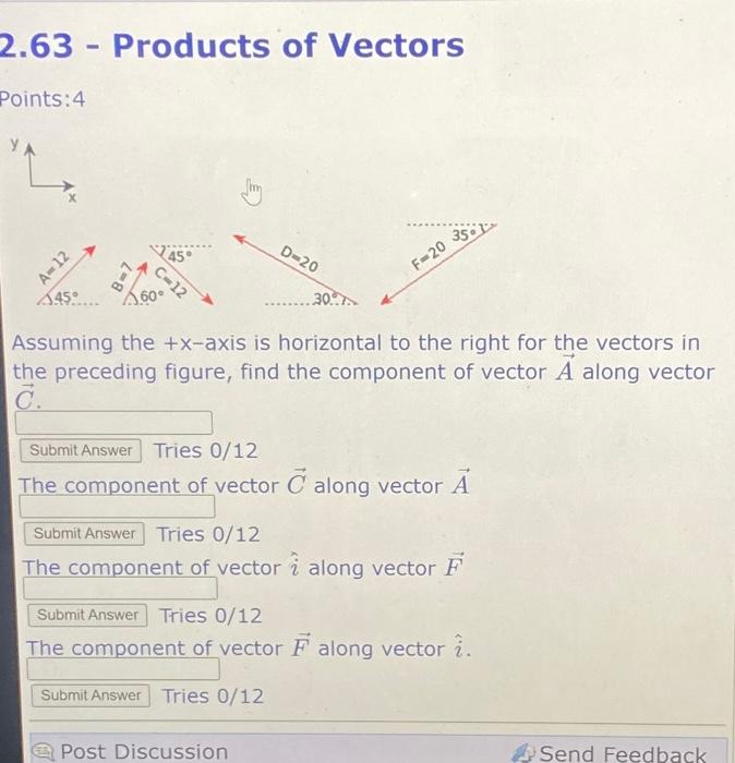 Solved 2.63 - Products of Vectors Points: 4 Assuming the | Chegg.com