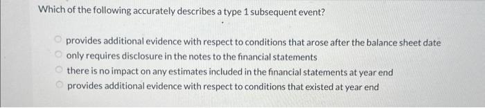 Solved Which of the following accurately describes a type 1 | Chegg.com