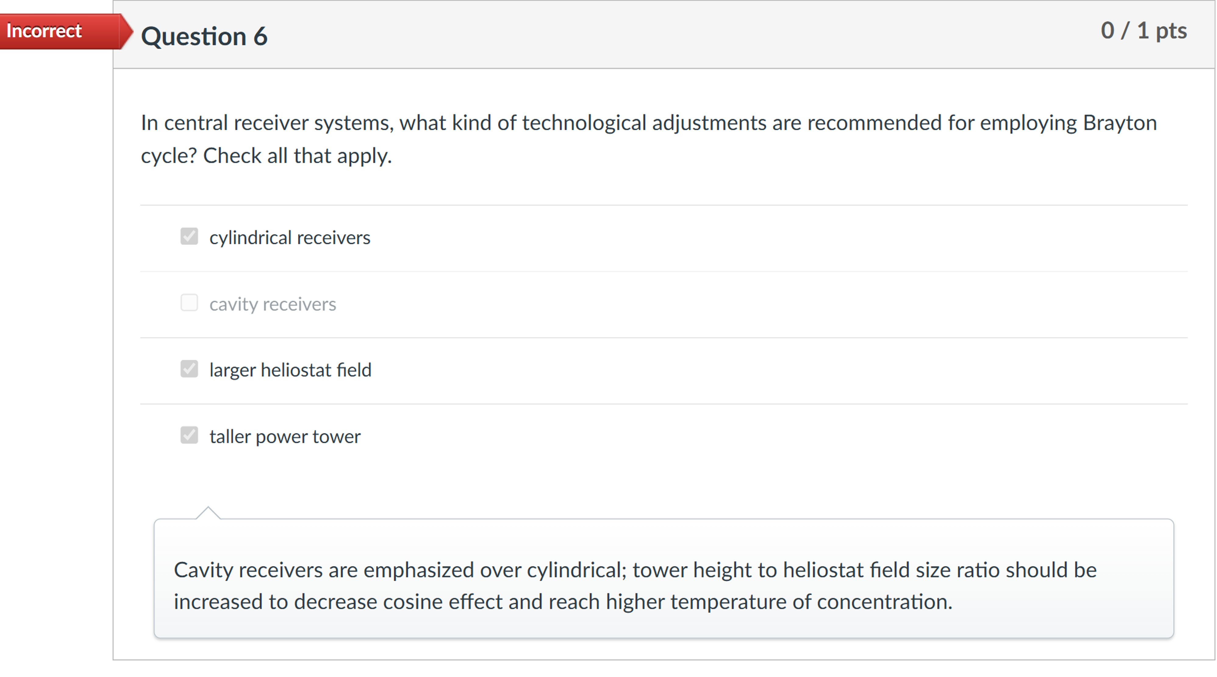 Solved Question 6In central receiver systems, what kind of | Chegg.com