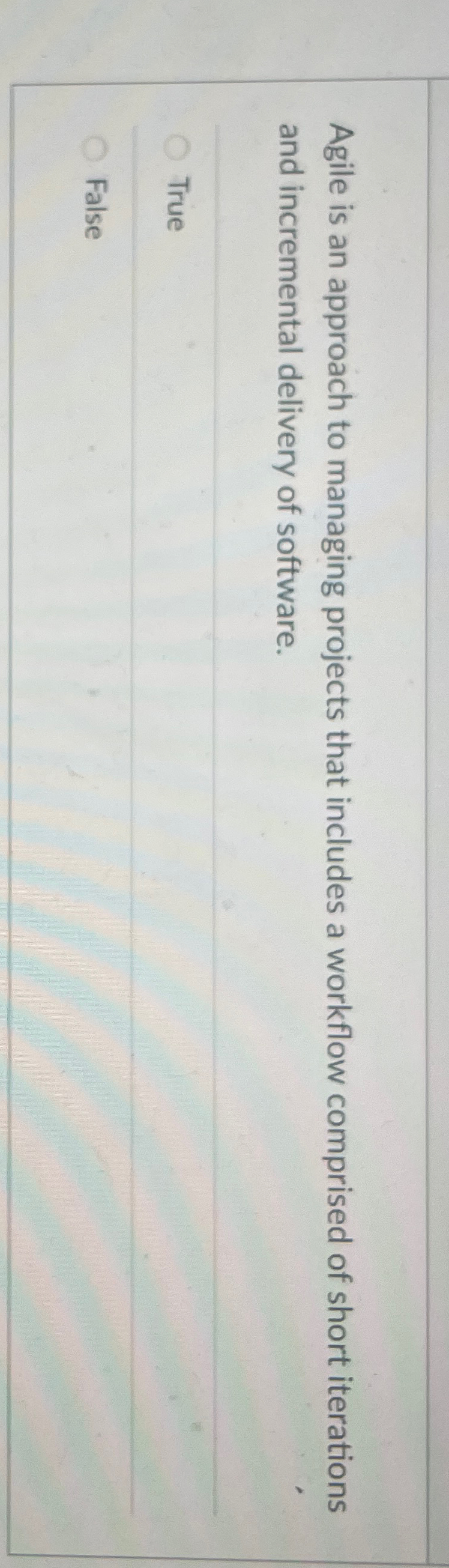 Solved Agile is an approach to managing projects that | Chegg.com