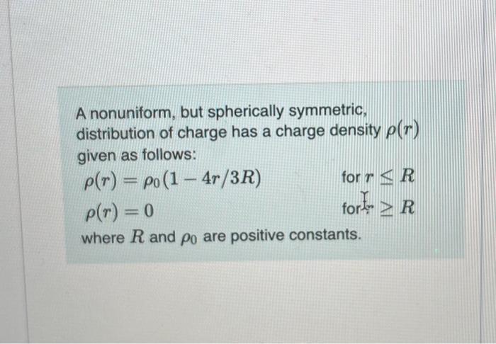 Solved Find the total charge contained in the charge | Chegg.com