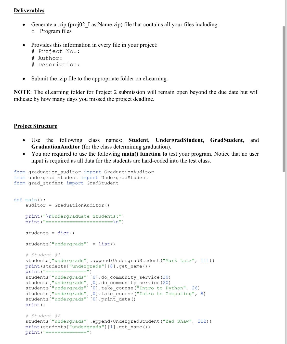 Solved CS/CYCS1120 (Python) -Spring 2024Programming Project | Chegg.com