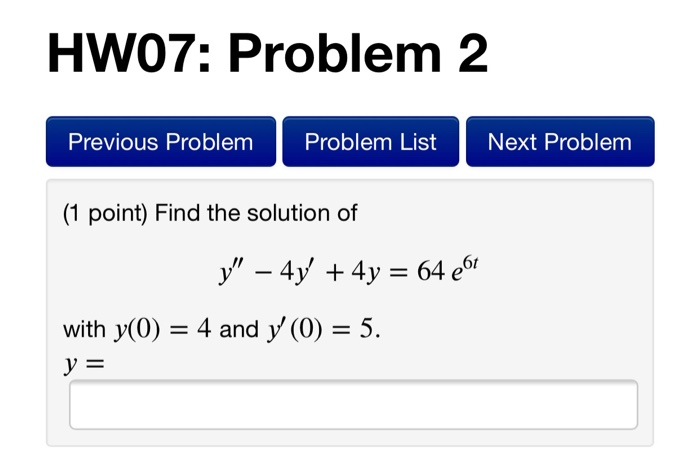 Solved Hw07 Problem 2 Previous Problem Problem List Next 