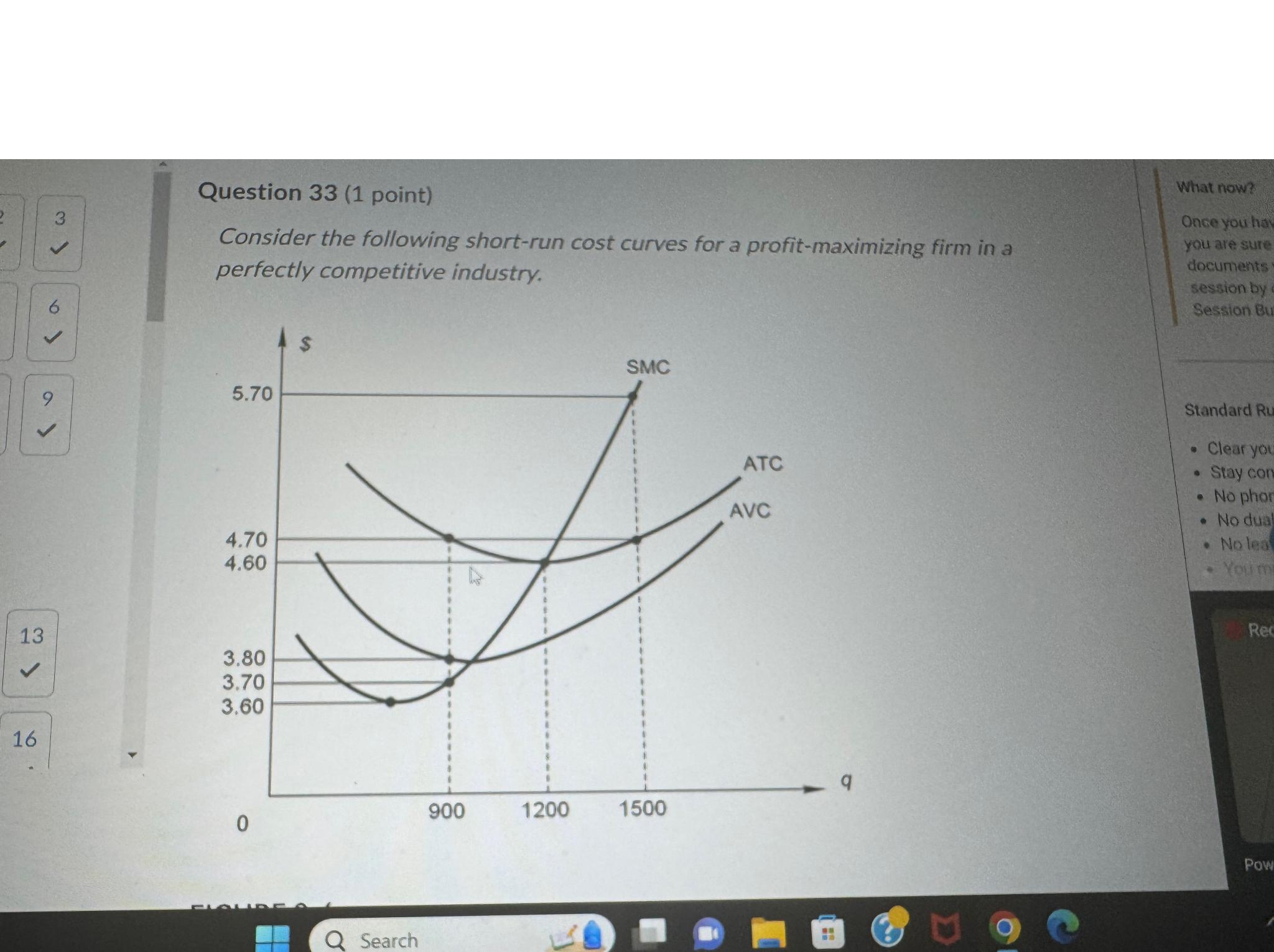 Question 33 (1 ﻿point)Consider the following | Chegg.com