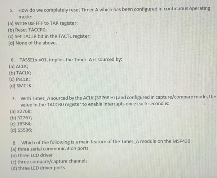 Solved Please complete all 5 questions #5,#6,#7,#8,#9. | Chegg.com