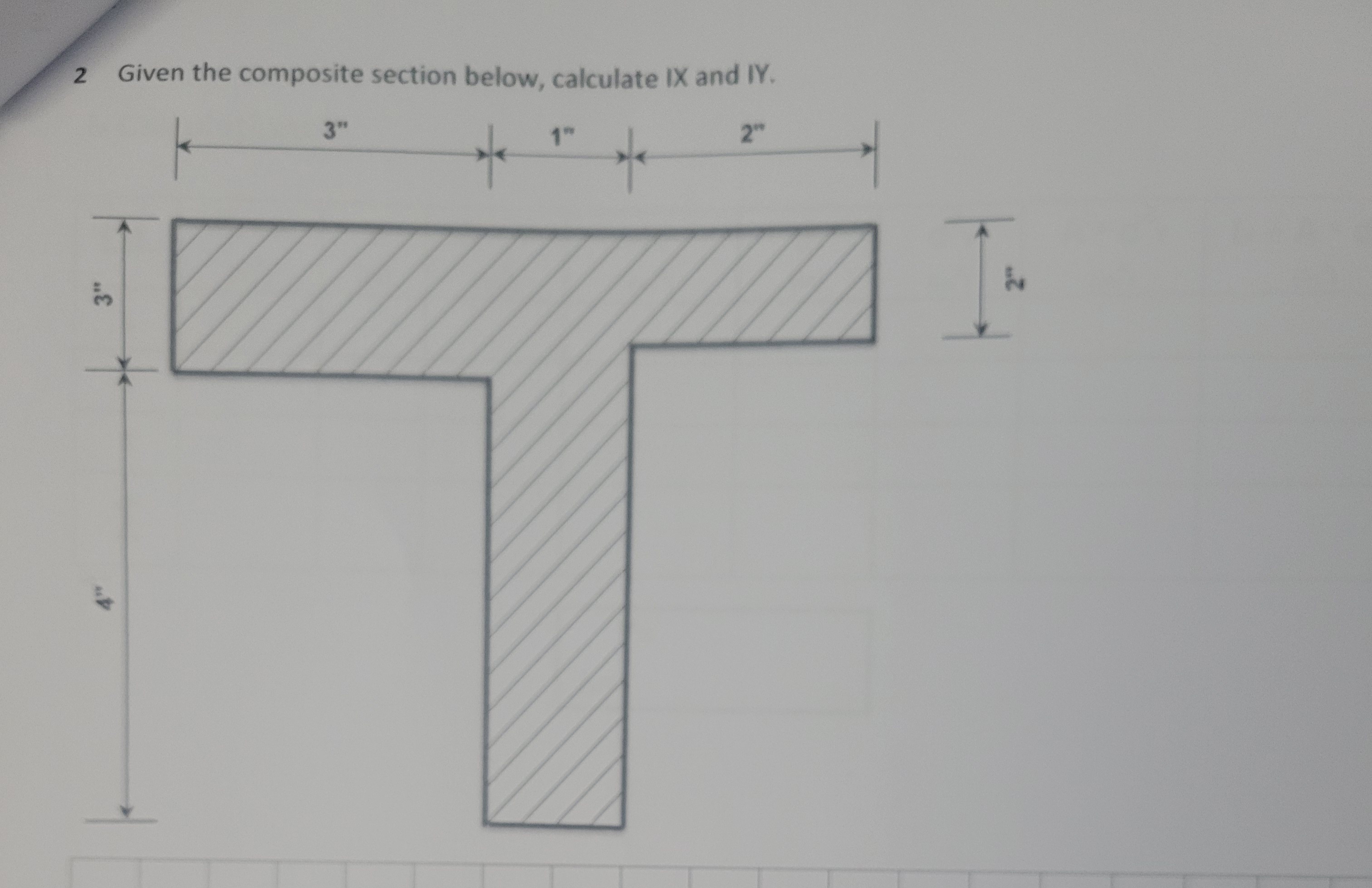 Solved Given the composite section below, calculate IX and | Chegg.com