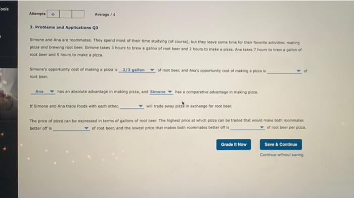 Solved ools Attempts Average / 4 3. Problems and | Chegg.com