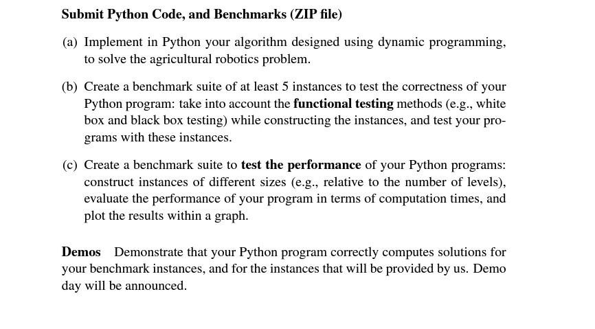 Solved Agricultural robotics problem Consider a farm of a | Chegg.com