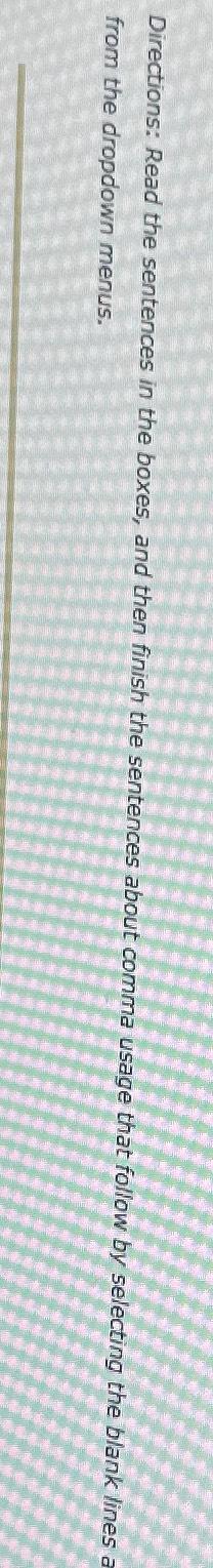 Directions: Read the sentences in the boxes, and then | Chegg.com